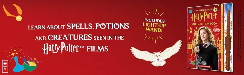 Harry Potter Spell & Potion Book: an official book & wand set: Official ...